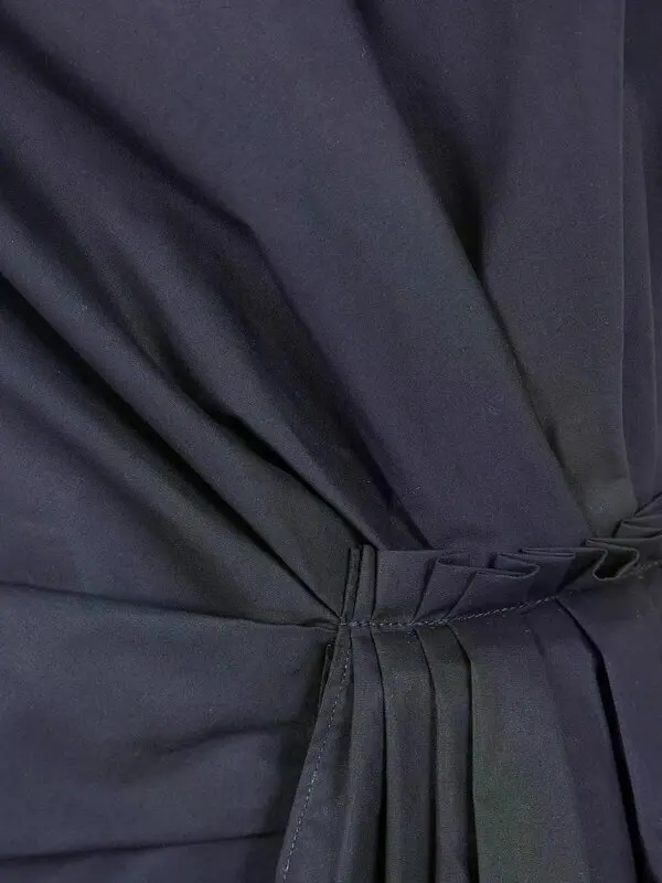 Mantū Draped Knot-detail Top - Black