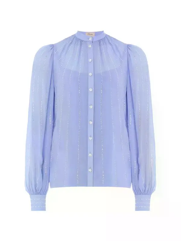 TEMPERLEY LONDON Villanelle Embellished Blouse - Blue