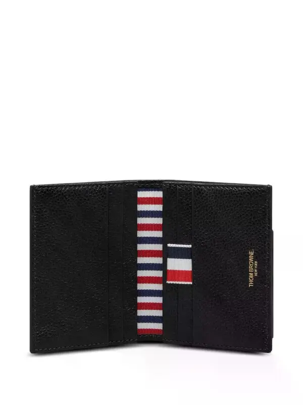 Thom Browne Pebble Grain Rwb Stripe Double Cardholder