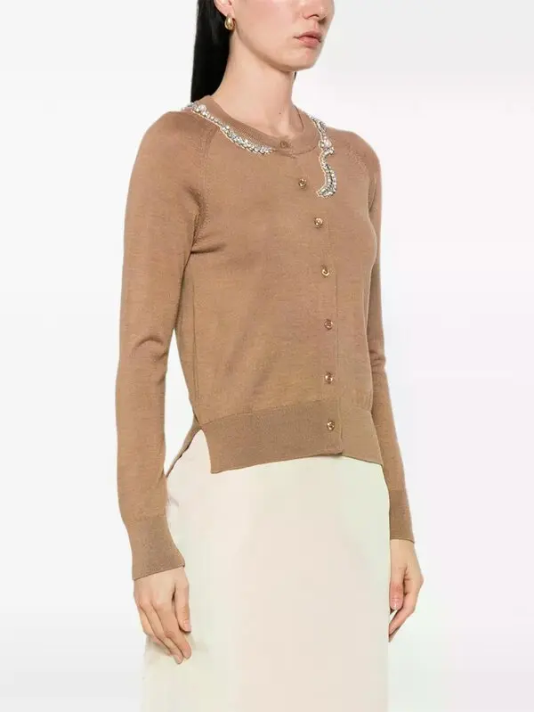 Simone Rocha Embellished Cardigan - Brown