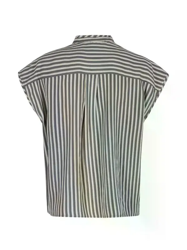 TELA Striped Pocket Shirt - Grey