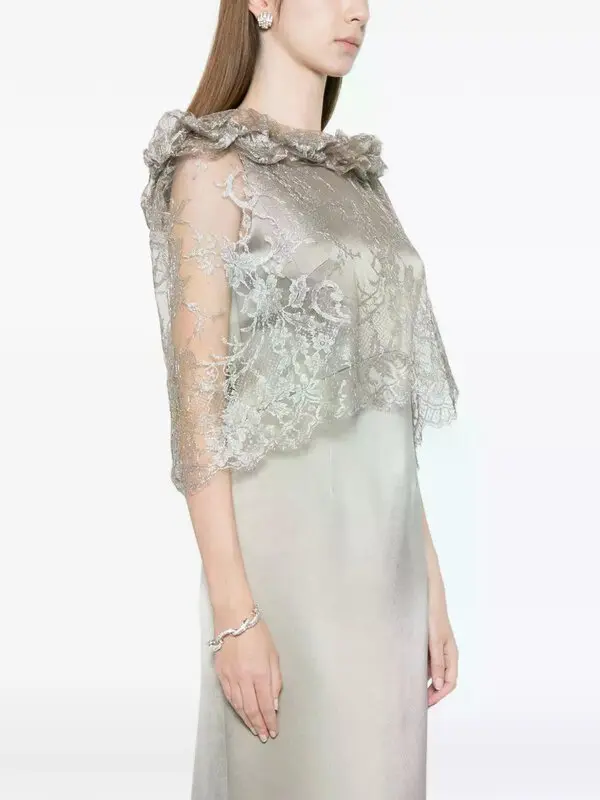 FELY CAMPO Ruffled Lace Top