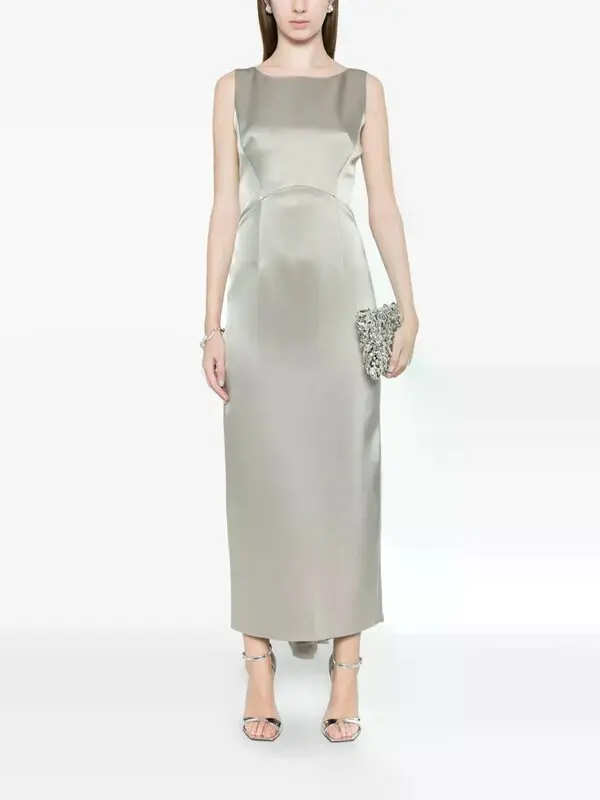 FELY CAMPO Sleeveless Boat Neck Mid-length Dress