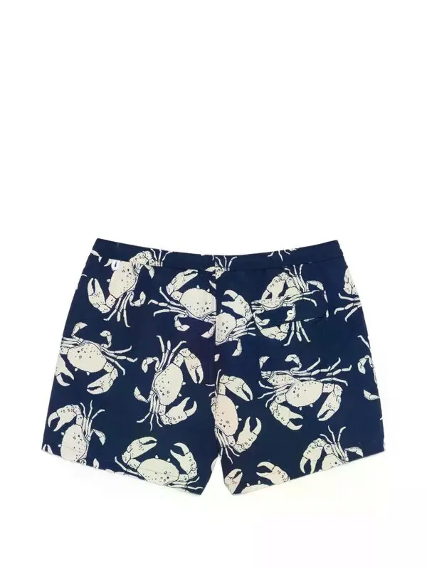 Maison Labiche Crab-print Swim Shorts - Blue
