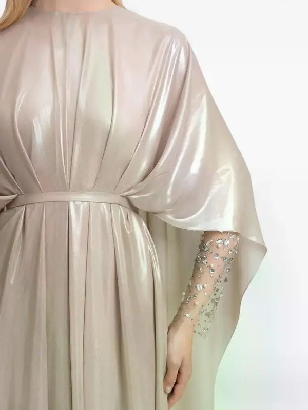 GEMY MAALOUF Embellished-sleeve Maxi Dress