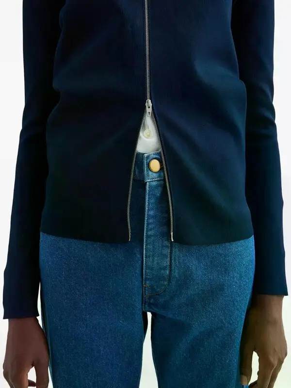 JIL SANDER High Neck Zip-up Cardigan