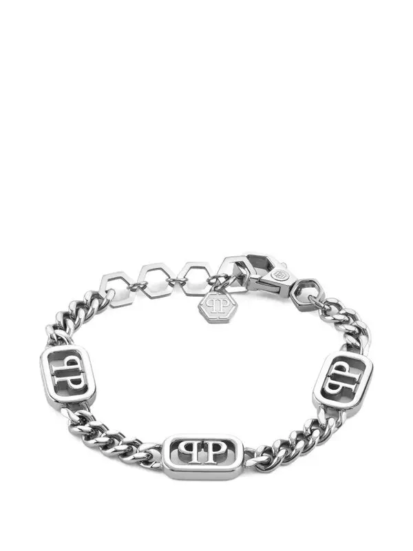 Philipp Plein Logo-lettering Chain Bracelet - Silver
