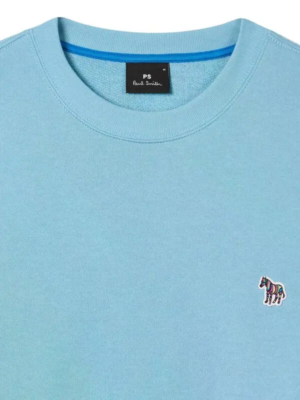 Paul Smith Zebra-motif Crew-neck Sweatshirt - Blue