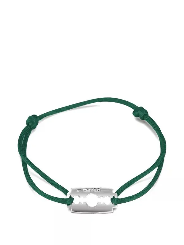 Mateo Razor Blade Embellished Bracelet - Silver