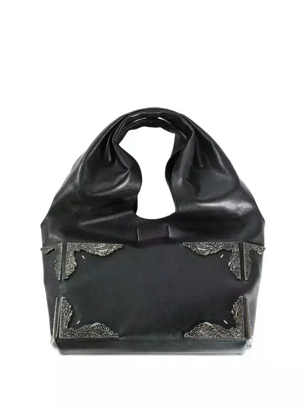 MAISON MARGIELA Embellished Leather Tote Bag - Black