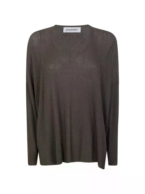 GENTRYPORTOFINO V-neck Knitted Top