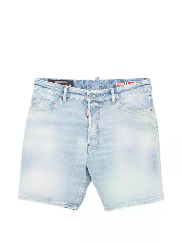 Dsquared2 Light Wash Distressed Denim Shorts