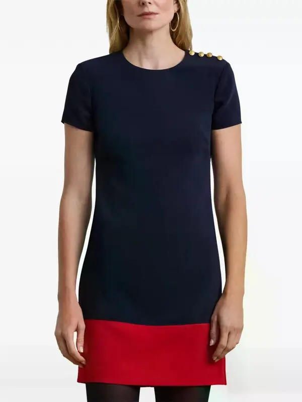 Ralph Lauren Button Colour-block Mini Dress