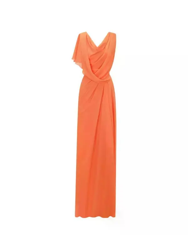 GEMY MAALOUF V-back Maxi Dress - Orange