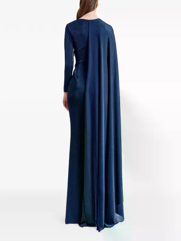devore velvet maxi dress Leopard devoré-velvet long dress with inner slip