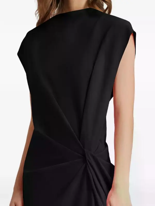 GEMY MAALOUF Loose Cut Draping Maxi Dress - Black