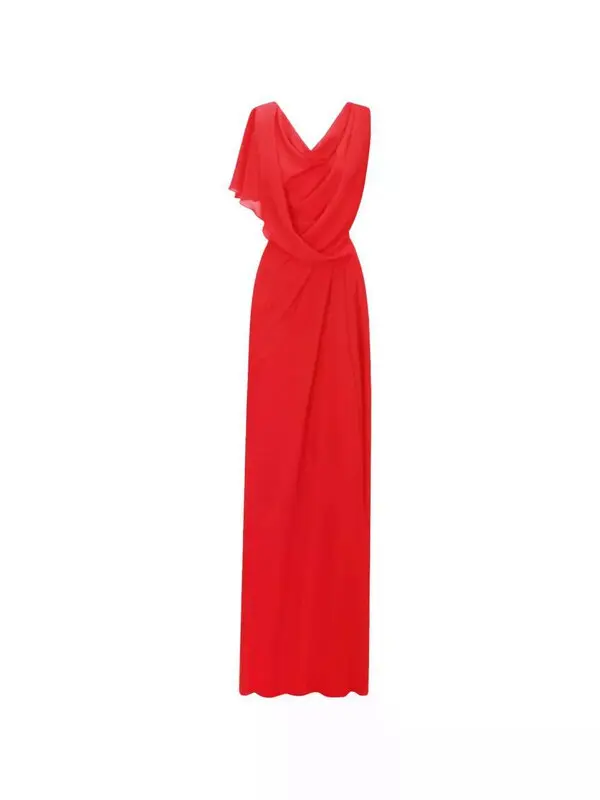 GEMY MAALOUF V-back Maxi Dress - Red