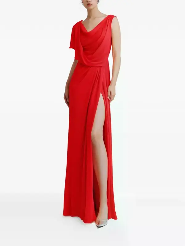 GEMY MAALOUF V-back Maxi Dress - Red