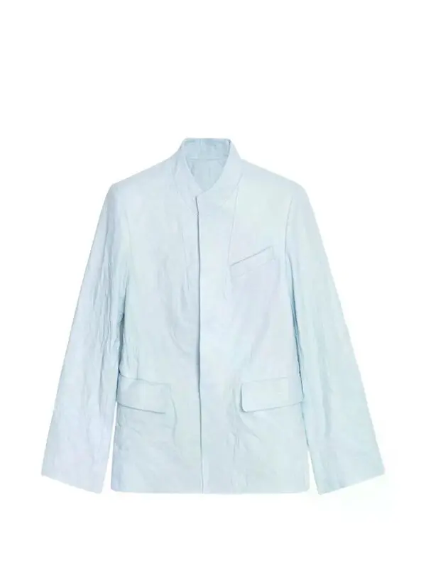 Zadig&Voltaire Veryn Creased Leather Blazer - Blue