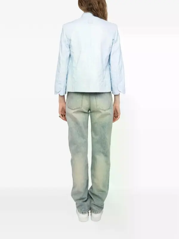 Zadig&Voltaire Veryn Creased Leather Blazer - Blue