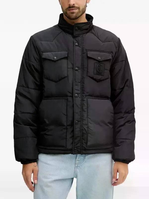 Just Cavalli Logo-embroidered Padded Jacket