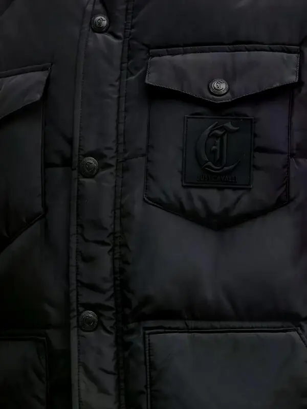 Just Cavalli Logo-embroidered Padded Jacket