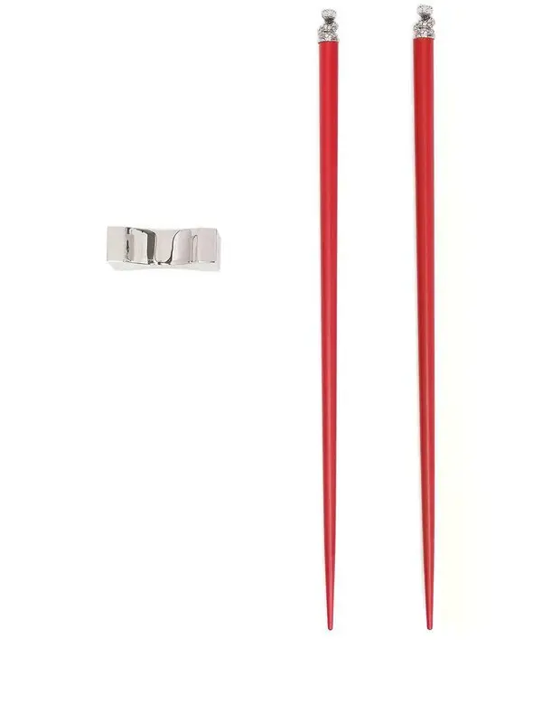 Shanghai Tang Year Of The Snake Chinese Zodiac Chopsticks - Red
