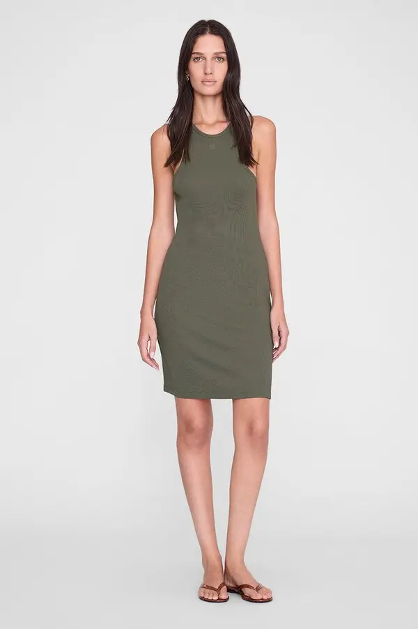 ANINE BING Cole Mini Dress - Sage