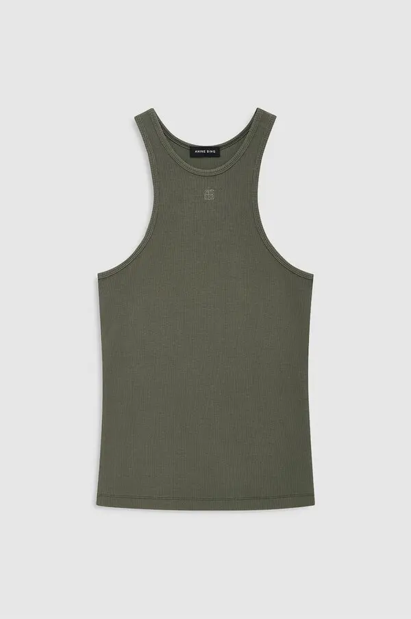 ANINE BING Cole Ribbed Tank - Sage