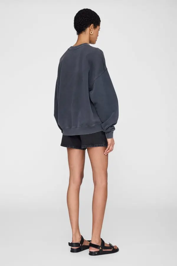ANINE BING Miles Palms Graphic Sweatshirt - Washed Grey