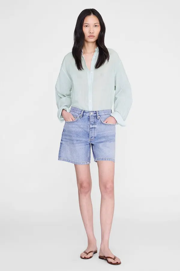 ANINE BING Delaney Denim Short - Arbor Blue