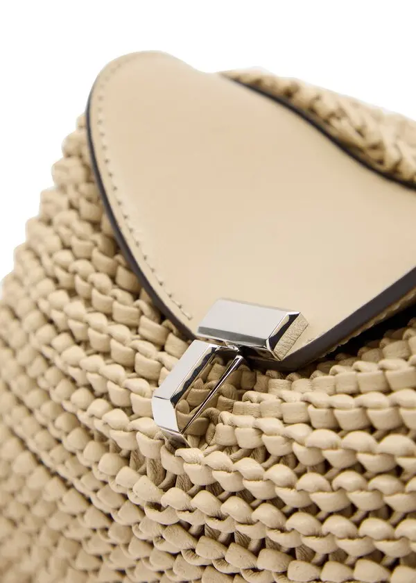 TOTEME T-lock Mini Woven Leather Clutch
