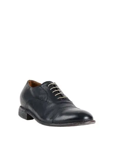 Moma Lace-up Shoes In Calfskin Leather - Blue