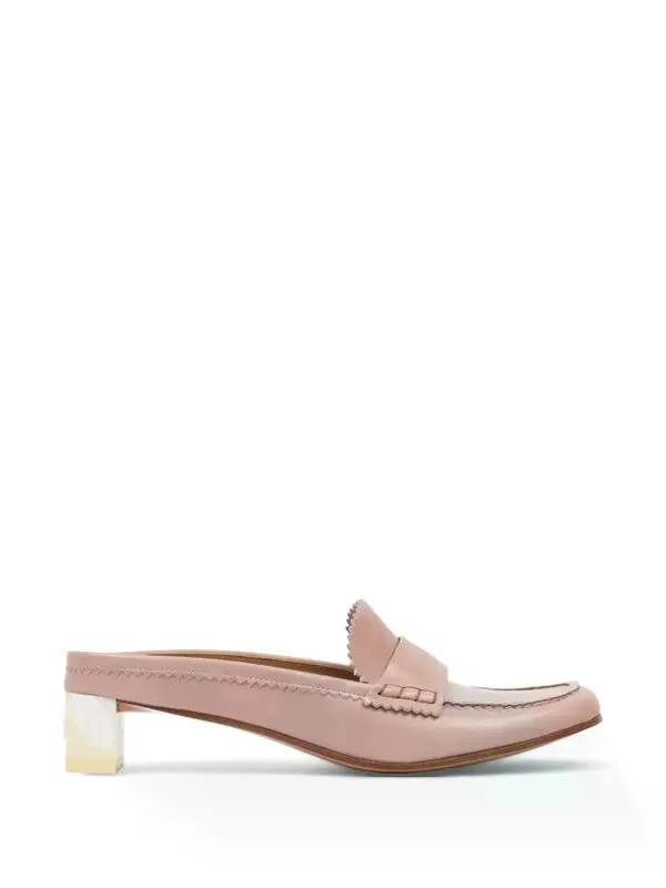 MAISON MARGIELA Penny-strap Leather Mules - Pink