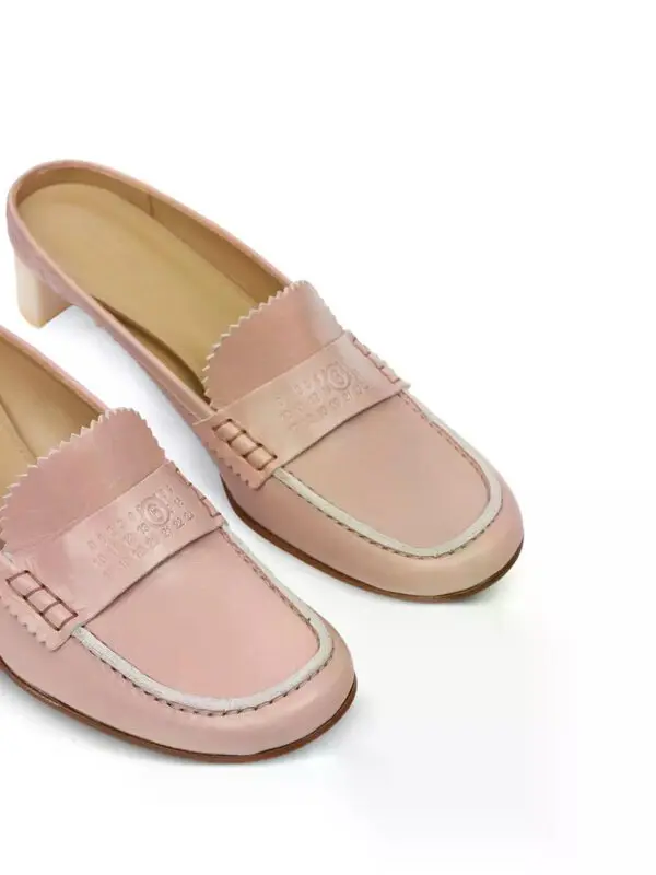 MAISON MARGIELA Penny-strap Leather Mules - Pink