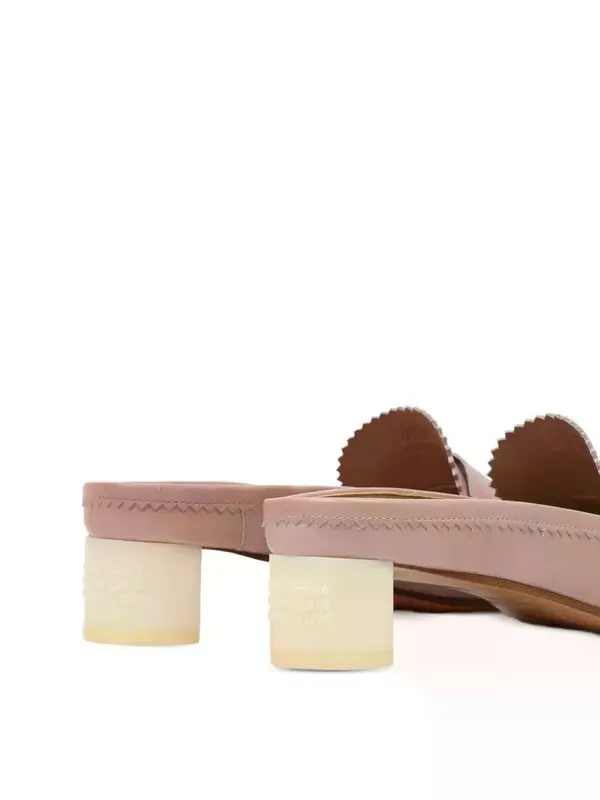 MAISON MARGIELA Penny-strap Leather Mules - Pink