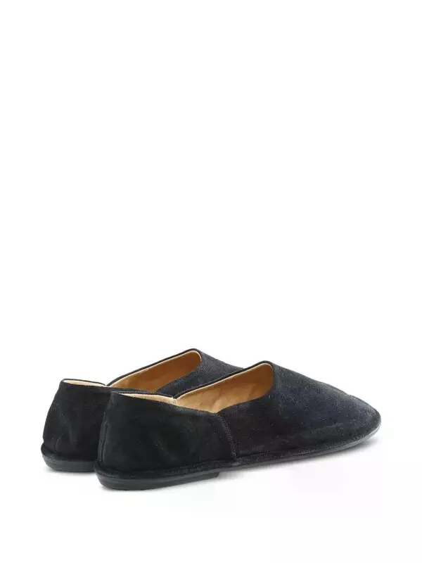 THE ROW Suede Slippers