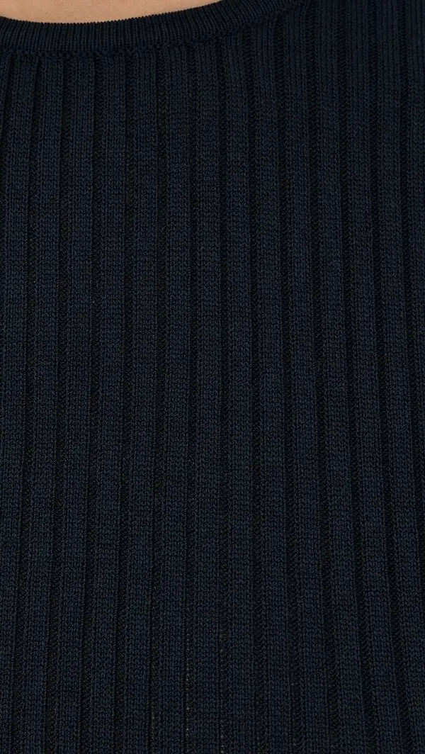 Tibi Ribbed Cut Out Tank Top