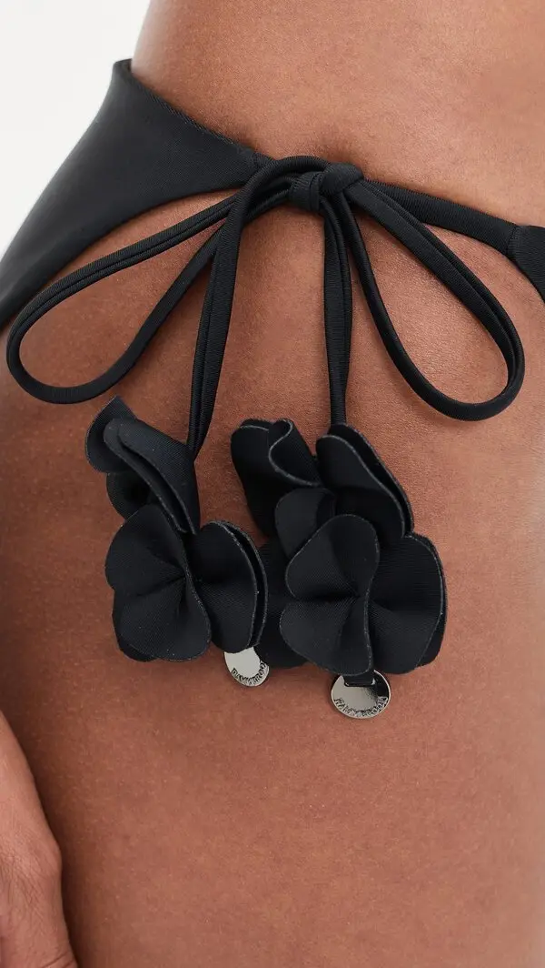 Ramy Brook Floral Benni Bikini Bottoms - Black