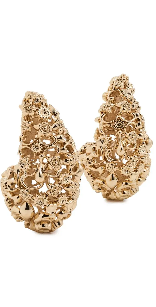 Tory Burch Filigree Wave Clip-on Earrings - Tory Gold