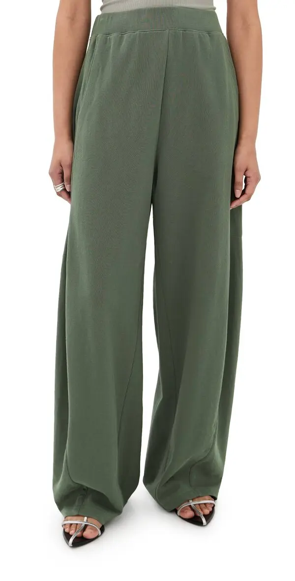 Tibi French Terry Sweatpants - Olive