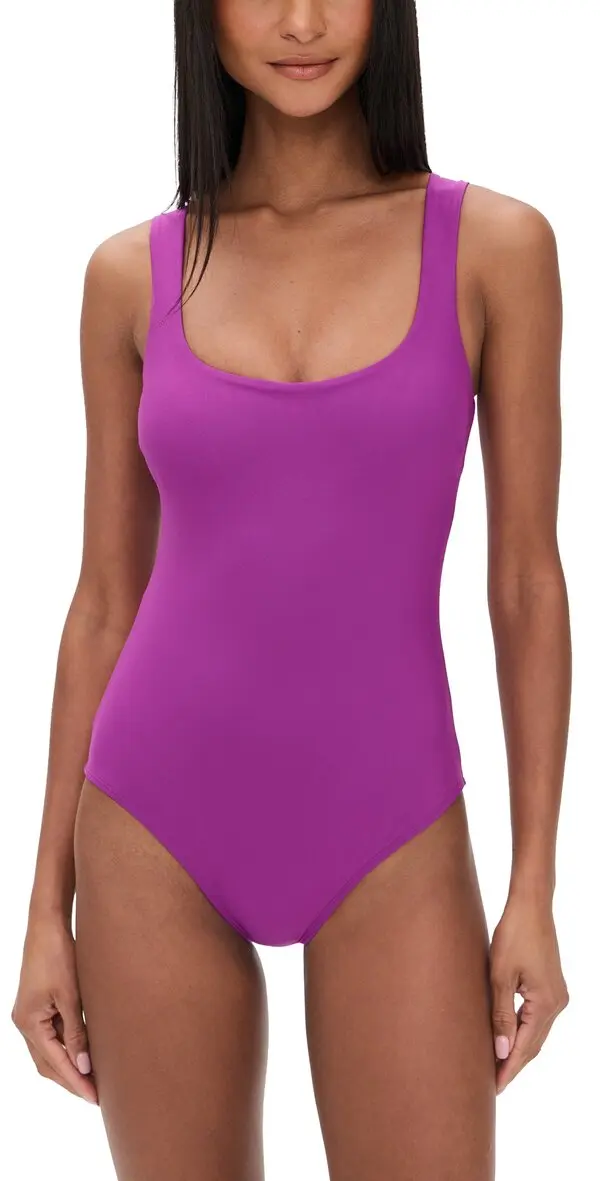 STYLEST Dreamsculpt Square Neck One-piece Swimsuit - Raspberry