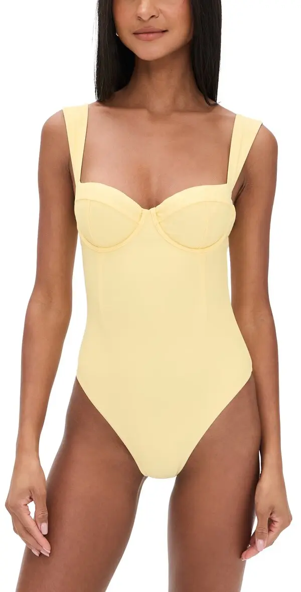 Simkhai Kyle Bustier One-piece - Buttercream