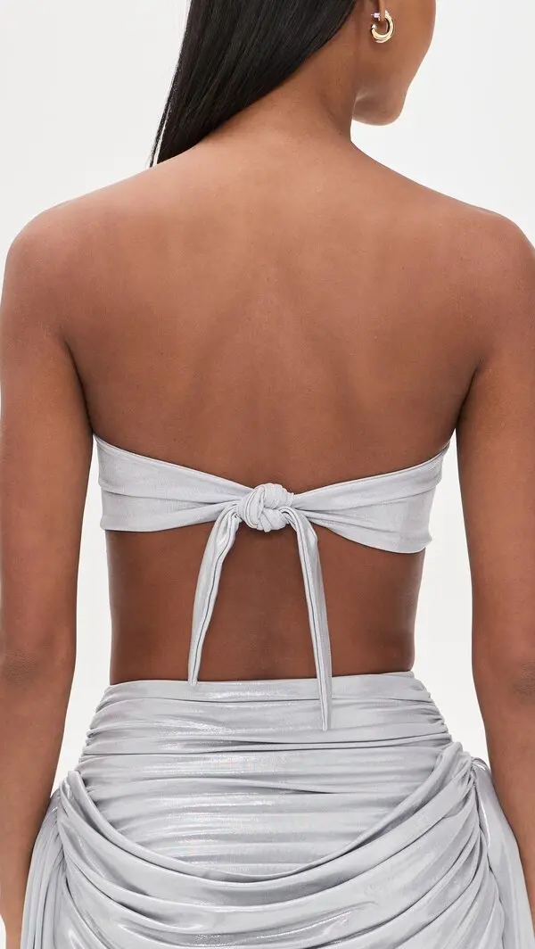 Norma Kamali Johnny D Top - Silver