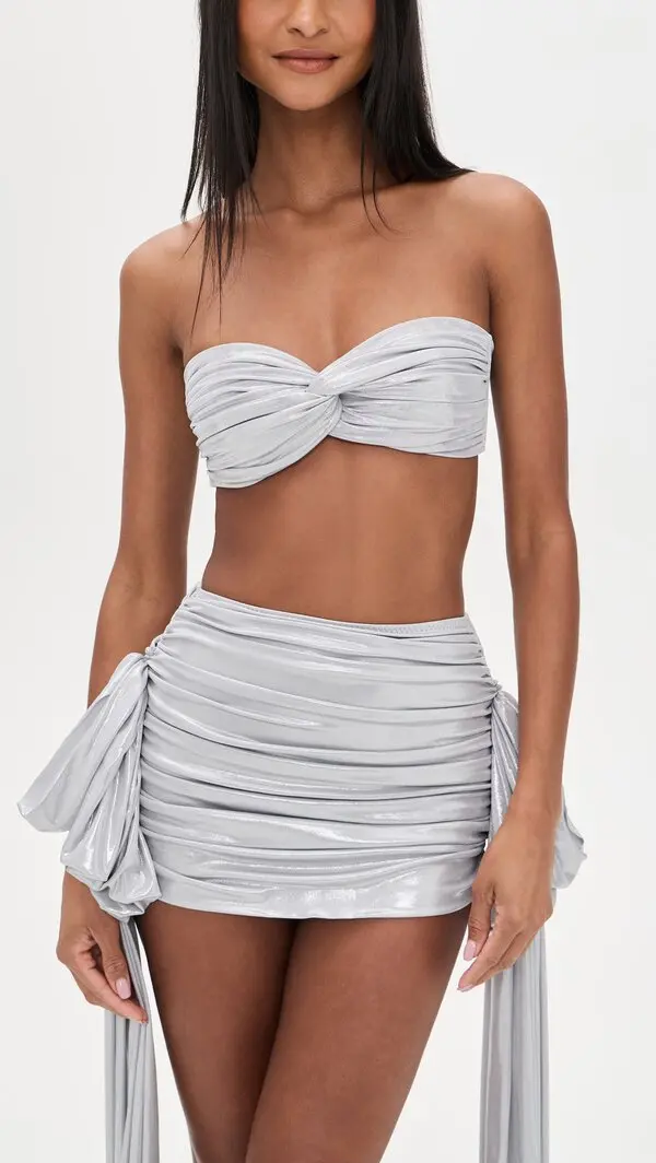 Norma Kamali Johnny D Top - Silver