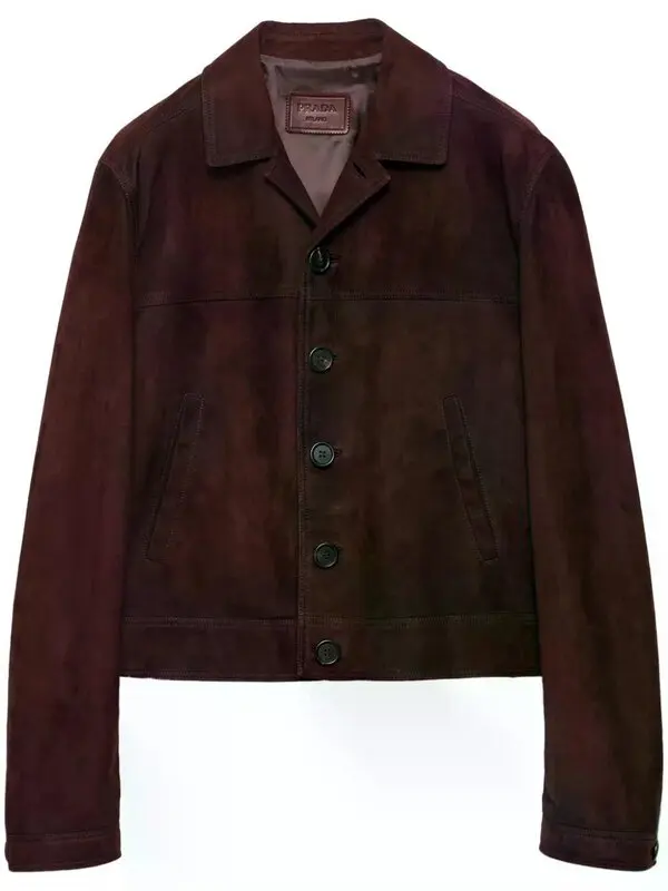 Prada Suede Shirt Jacket - Red