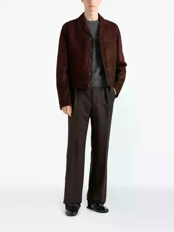 Prada Suede Shirt Jacket - Red