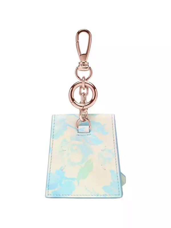 MAISON MARGIELA Floral-print Keyring - Blue