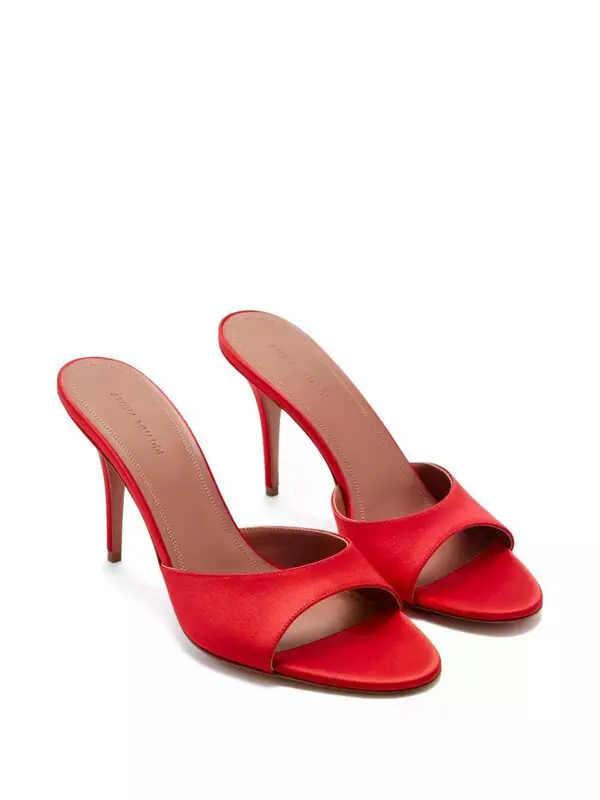 Amina Muaddi Elodie Slippers - Red
