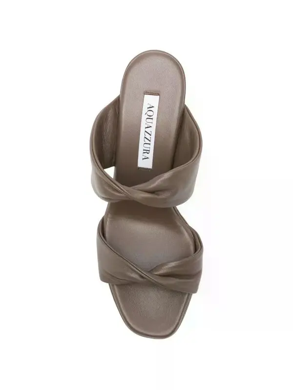 AQUAZZURA Twist-detail Heeled Sandals - Brown